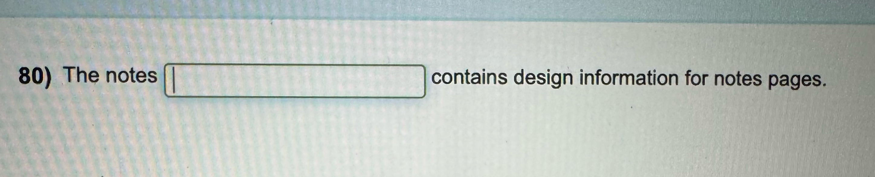 Solved The notes contains design information for notes | Chegg.com