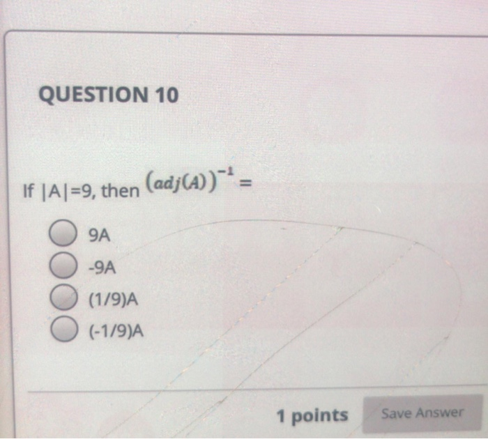 Solved QUESTION 1 If A is a 4x4 lower triangular matrix with | Chegg.com