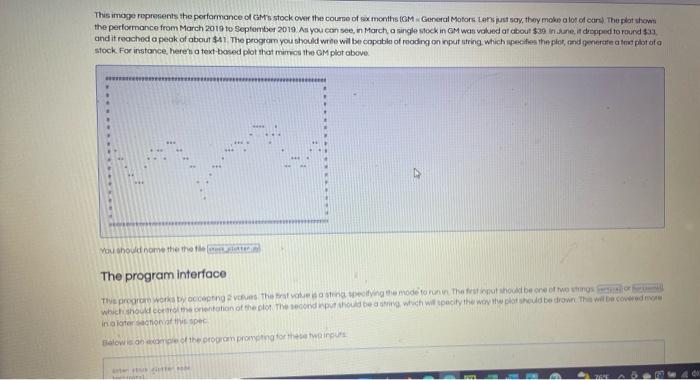 CSc 110 - Stock Plotter Inventing in the stock market | Chegg.com