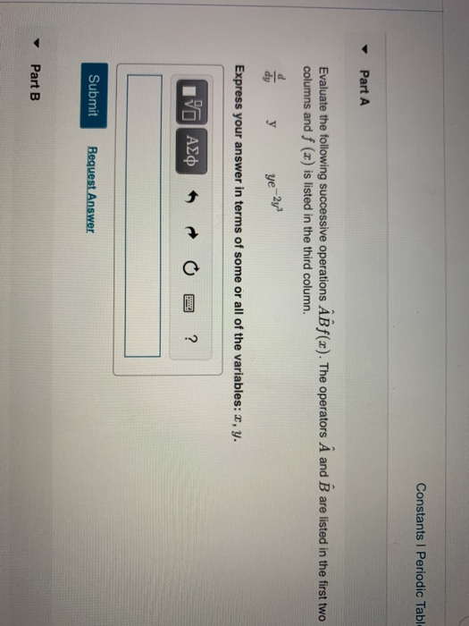Solved Constants Periodic Table Part A Evaluate the | Chegg.com