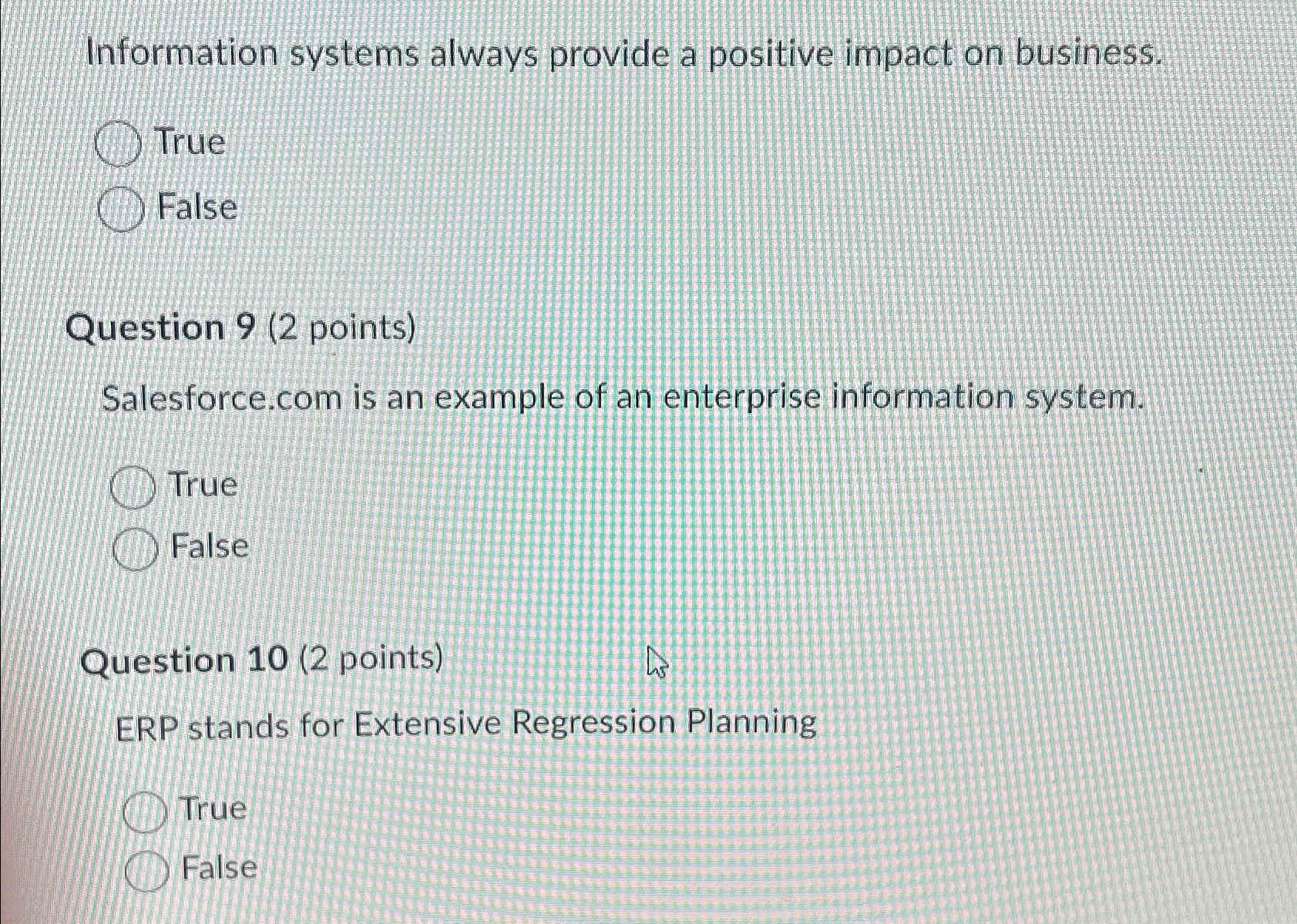 Solved Information systems always provide a positive impact | Chegg.com