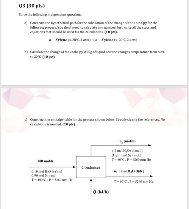Solved Q3 (30 pts) Solve the following independent questions | Chegg.com
