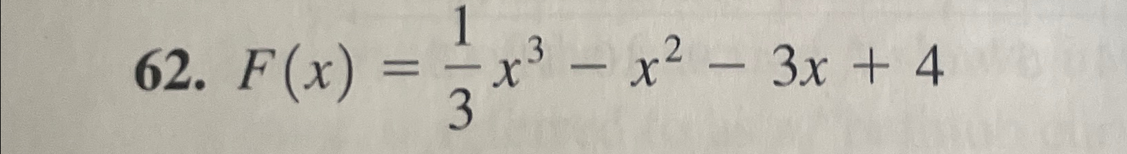 Solved F(x)=13x3-x2-3x+4Find the relative maxima and | Chegg.com