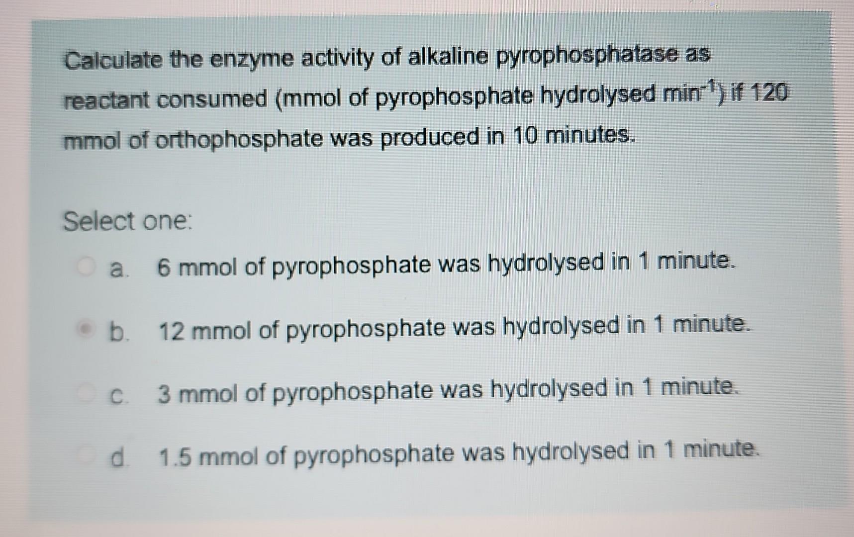 Solved Calculate the enzyme activity of alkaline | Chegg.com
