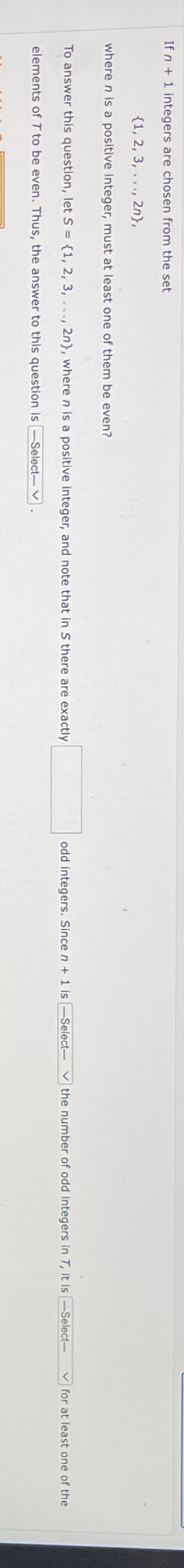 Solved If n+1 ﻿integers are chosen from the | Chegg.com