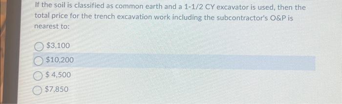 If the soil is classified as common earth and a | Chegg.com