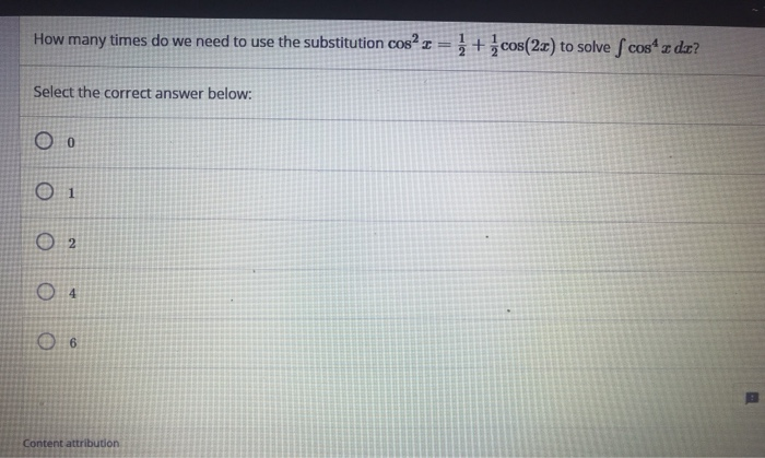 Solved How many times do we need to use the substitution | Chegg.com