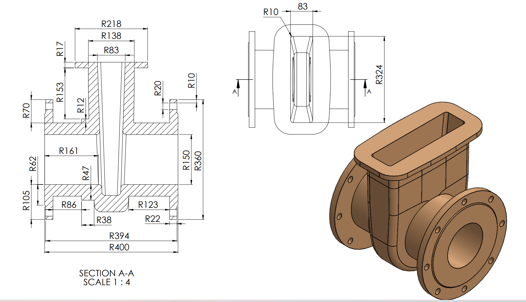 Solved Design a sand casting process for this shape and draw | Chegg.com
