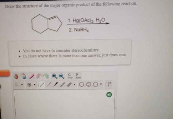 Solved Draw the structure of the major organic product of | Chegg.com