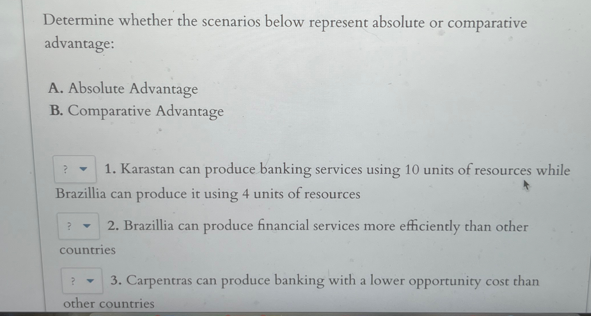 Solved Determine whether the scenarios below represent | Chegg.com