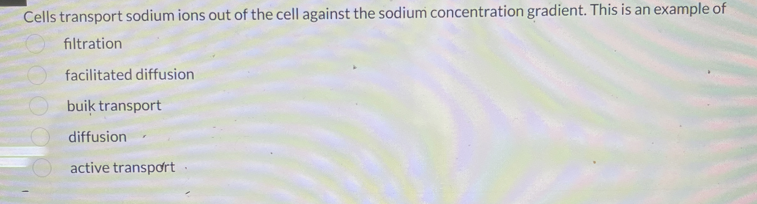 Solved Cells transport sodium ions out of the cell against | Chegg.com