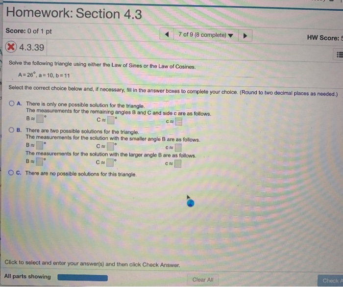 Solved Homework Section 4 3 Score 0 Of 1 Pt X 4 3 39 7 Of