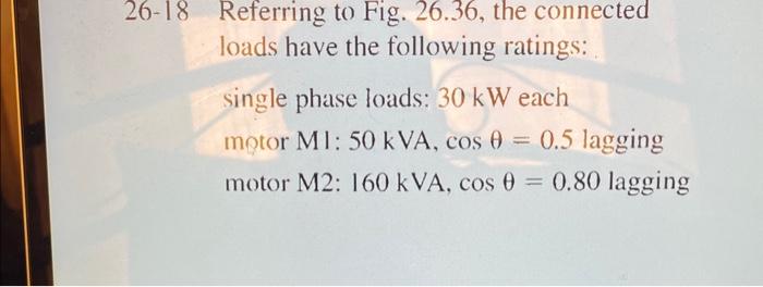 Solved Figure 26.36 Three-phase, 4-wire, 208 V/120 V | Chegg.com