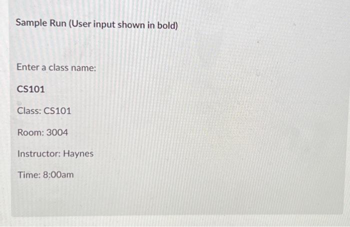 Solved MP2P1 - Schedule information Program Specifications | Chegg.com