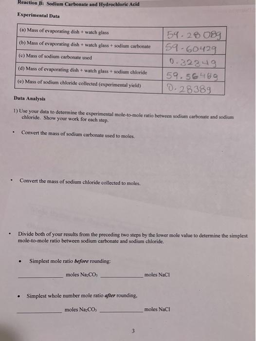 Solved 1) Use your data to determine the experimental | Chegg.com