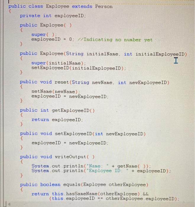 Solved (8 points) Write a class named Staff, which is | Chegg.com