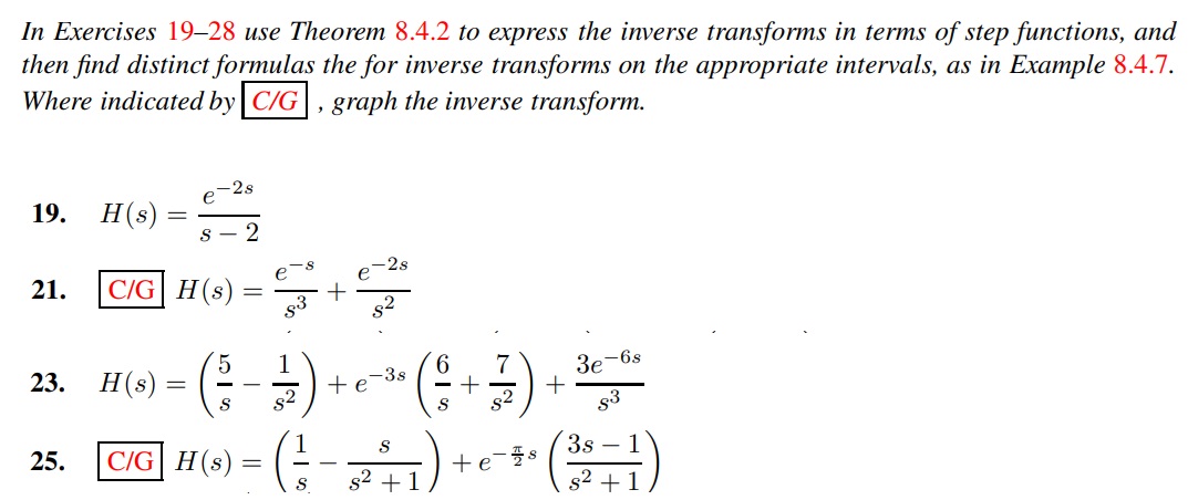In Exercises 19-28 ﻿use Theorem 8.4.2 ﻿to express the | Chegg.com