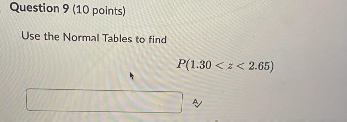 Solved Use the Normal Tables to find P(z>1.15)Use the Normal | Chegg.com
