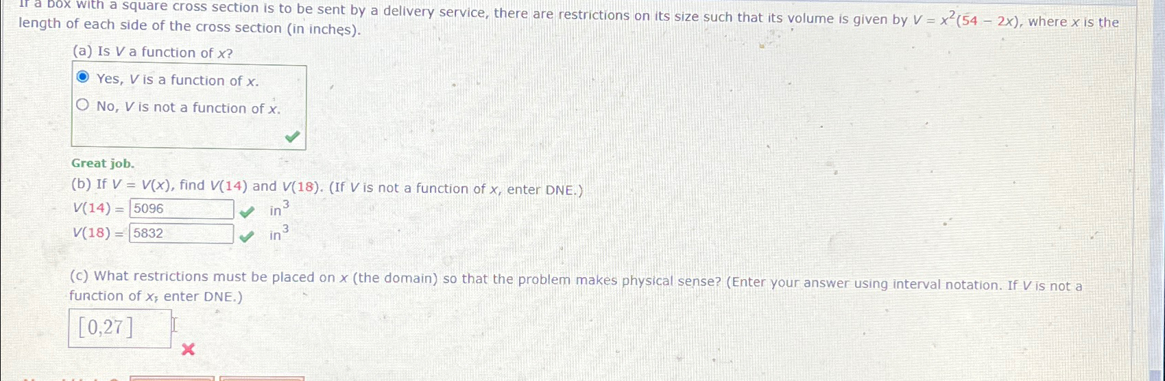 Solved If a dox with a square cross section is to be sent by | Chegg.com