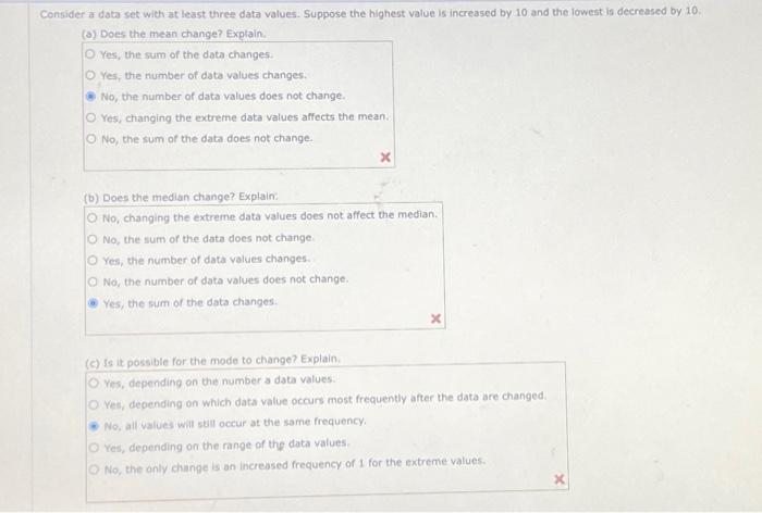 Solved Consider a data set with at least three data values. | Chegg.com Solved Consider a data set with at least three data values. | Chegg.com