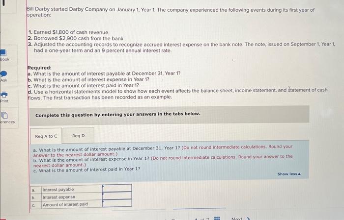 Solved Bill Darby started Darby Company on January 1, Year | Chegg.com