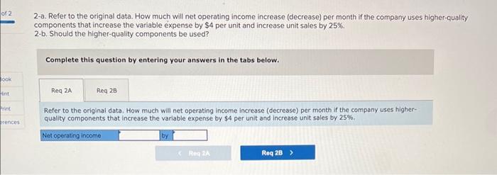 Solved Exercise 5-5 (Algo) Changes in Variable Costs, Fixed | Chegg.com