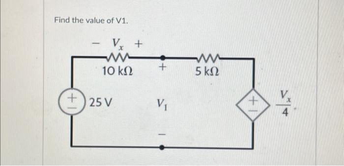 Solved Find the value of V1. | Chegg.com