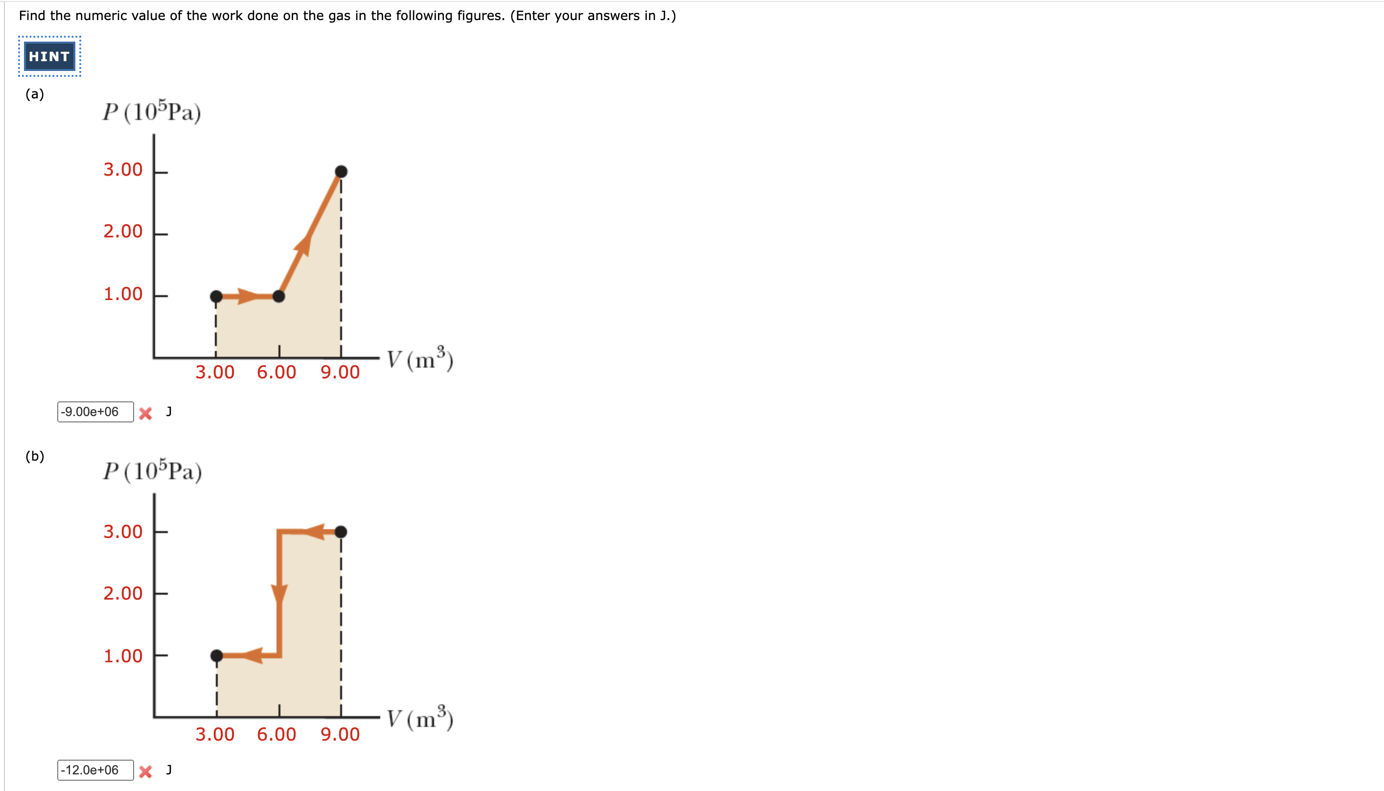 Solved Find the numeric value of the work done on the gas in | Chegg.com