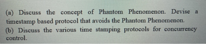 Solved (a) Discuss the concept of Phantom Phenomenon. Devise | Chegg.com
