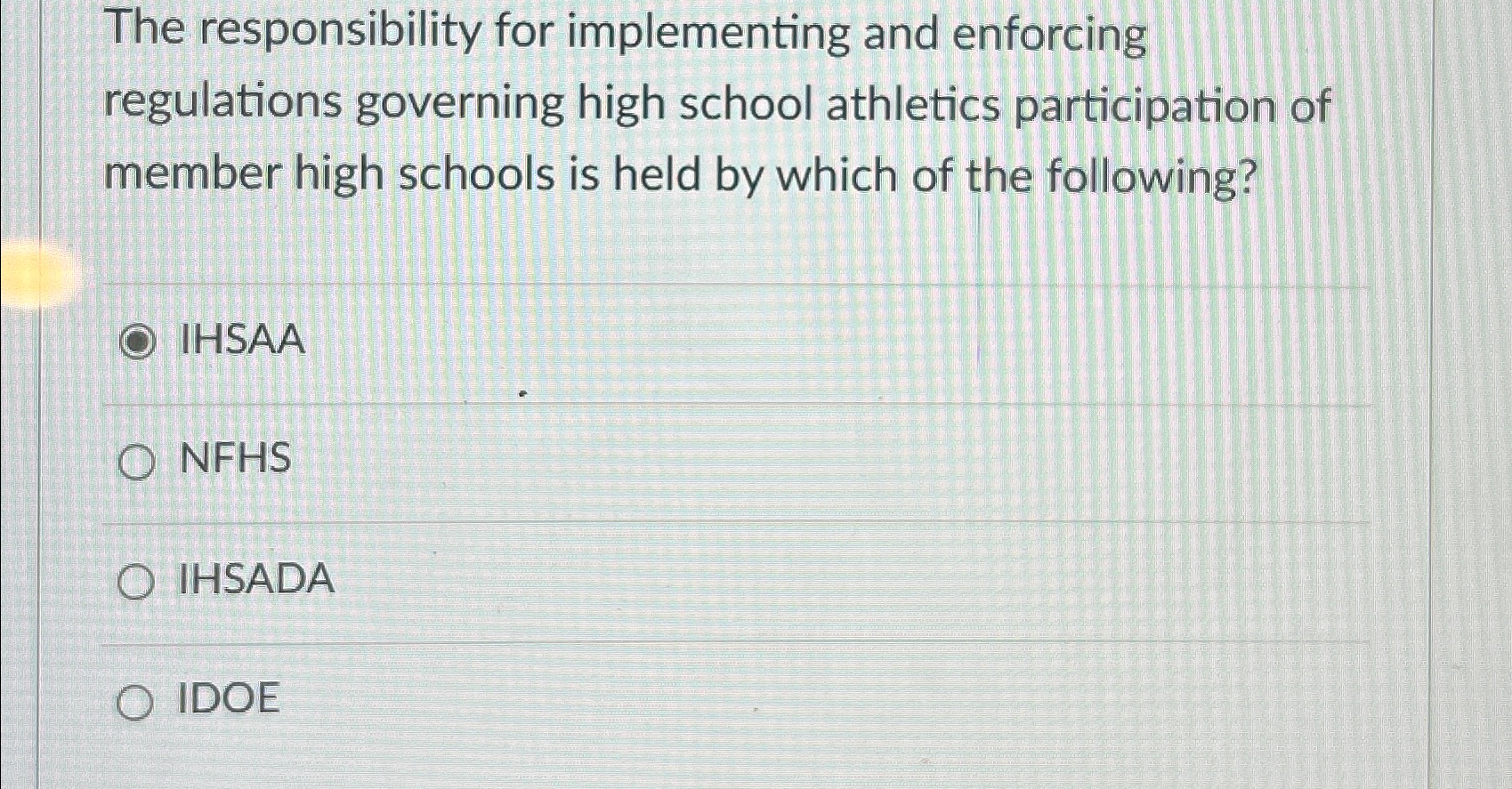 Solved The responsibility for implementing and enforcing | Chegg.com