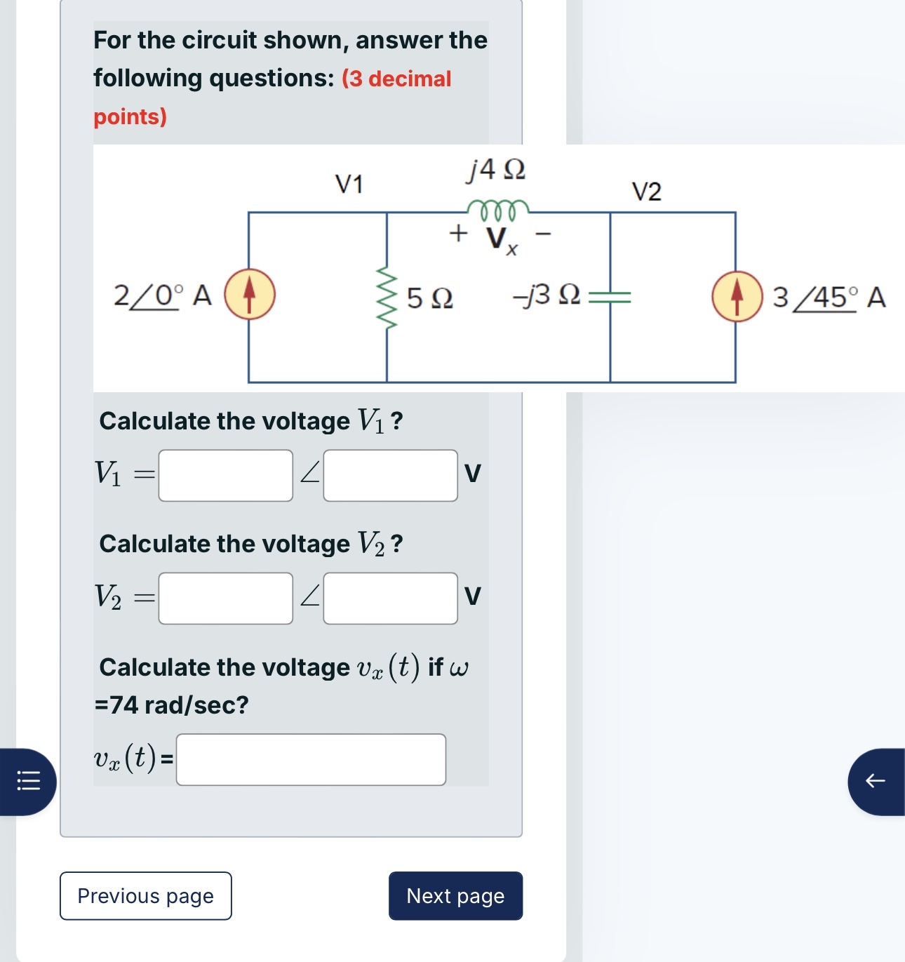 Solved For the circuit shown, answer the following | Chegg.com
