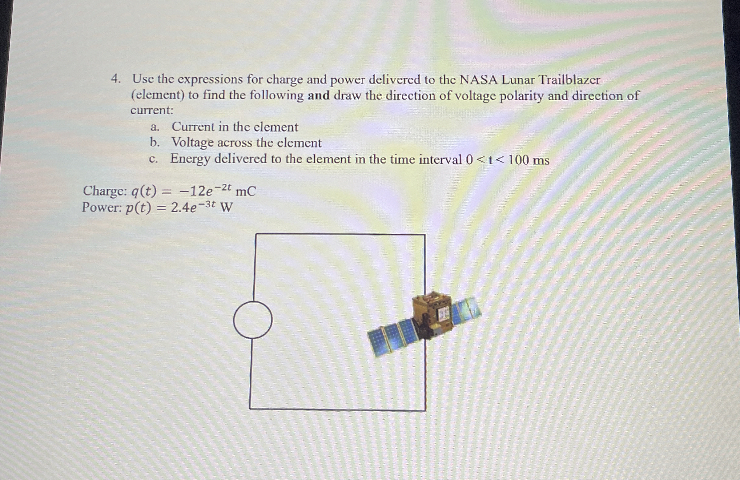 Solved Use the expressions for charge and power delivered to | Chegg.com