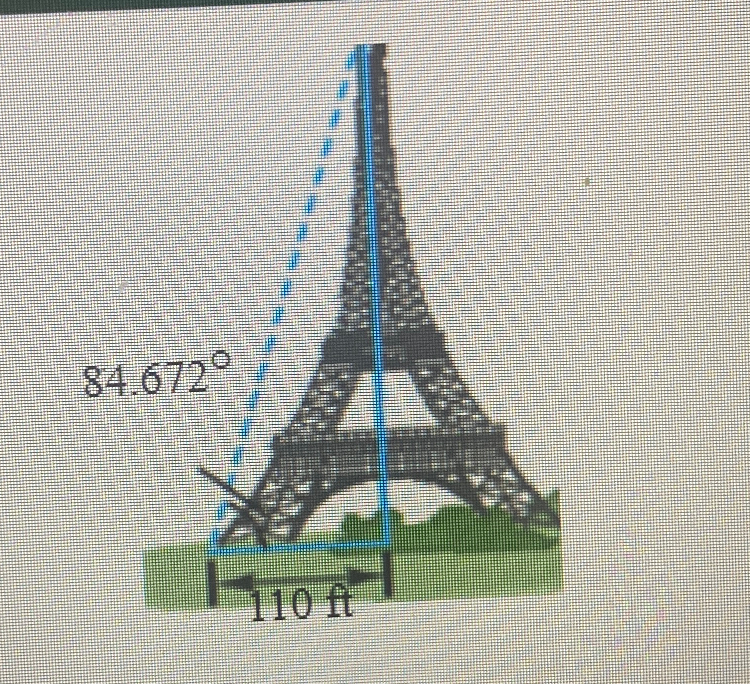 Solved solve for the height of the tower | Chegg.com