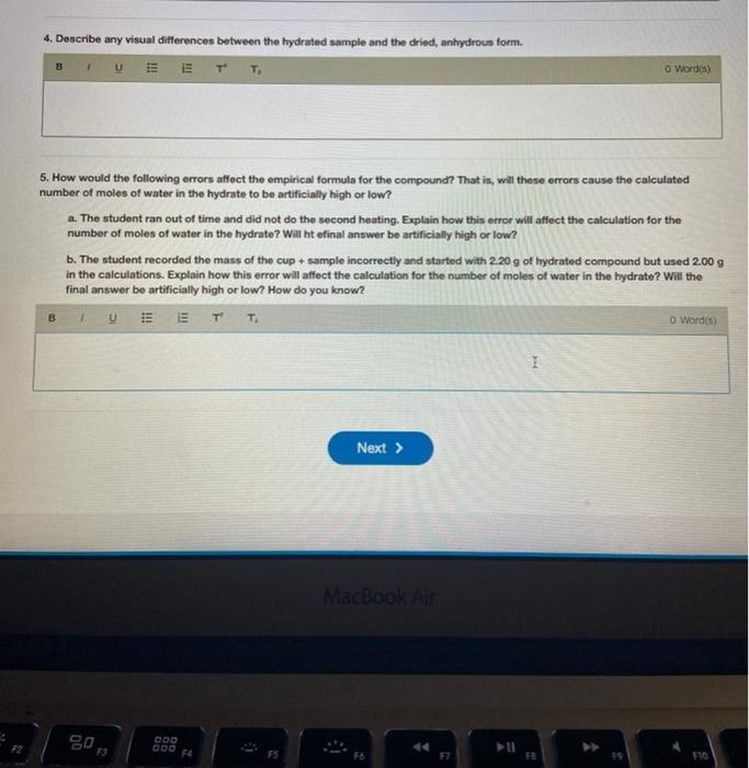 Exercise 1 - Questions 1. Calculate the moles of | Chegg.com