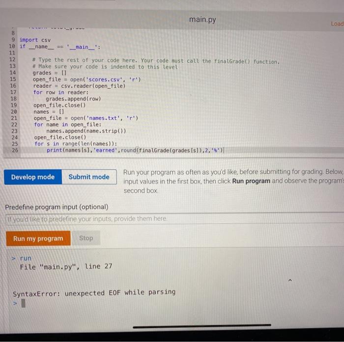 Solved 12.9 Lab 12D: Student Scores with Files and | Chegg.com