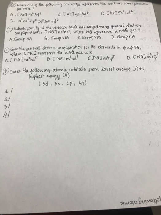 Solved 3 which one og the following correctly represents the | Chegg.com