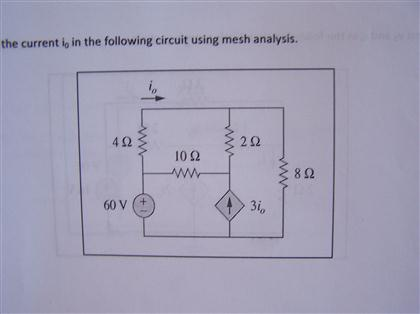 Solved Find the current i0 in the following circuit using | Chegg.com