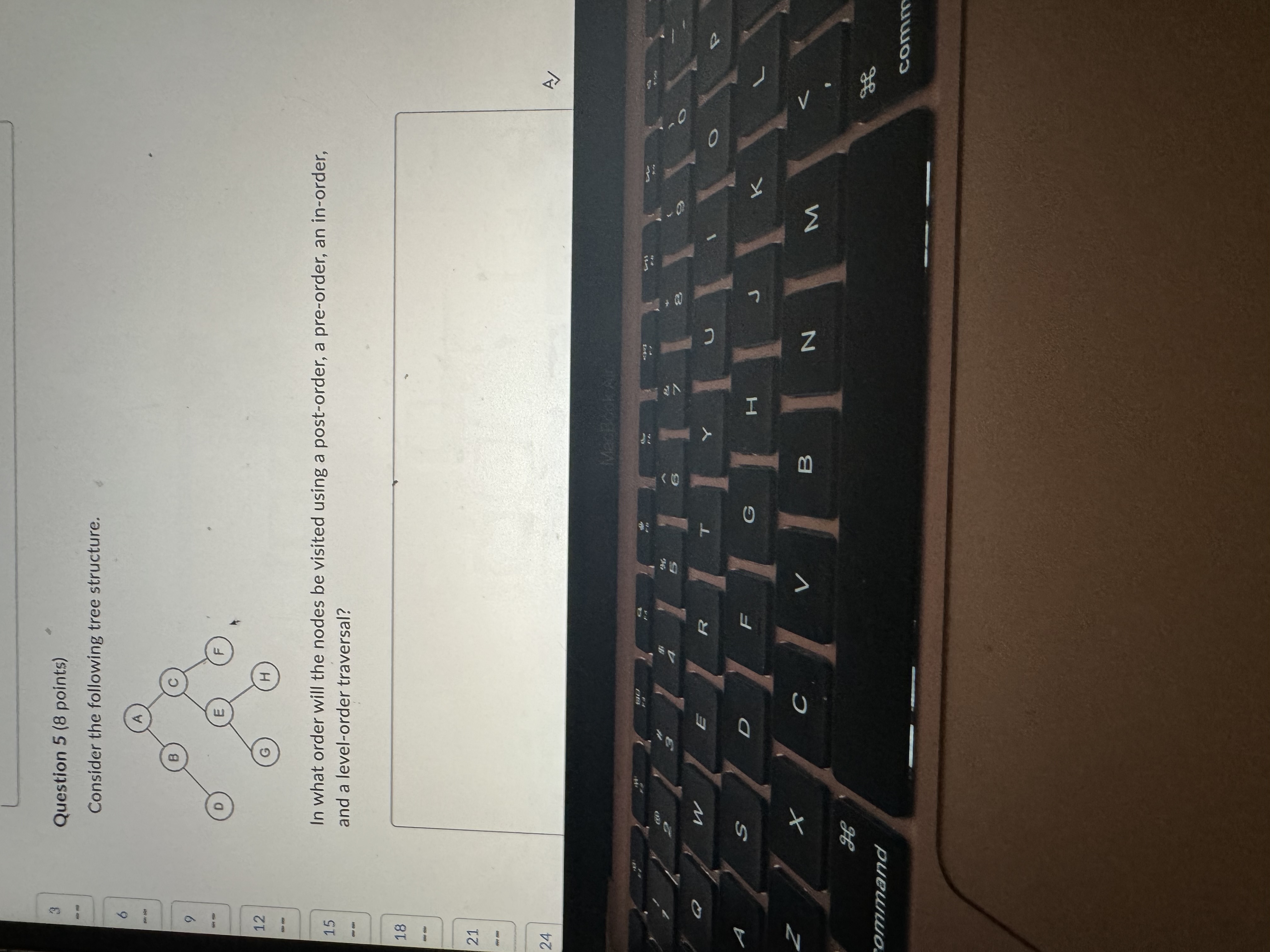 Solved Question 5 (8 points)Consider the following tree | Chegg.com Solved Question 5 (8 points)Consider the following tree | Chegg.com