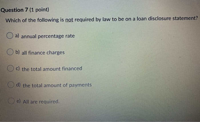 Solved Question 7 1 Point Which Of The Following Is Not