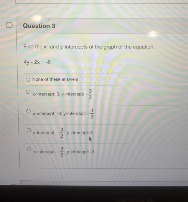 Solved Find the x - and y-intercepts of the graph of the | Chegg.com