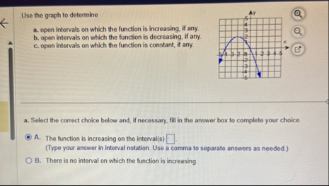 Solved Use the graph to determinea. ﻿open intervals on which | Chegg.com