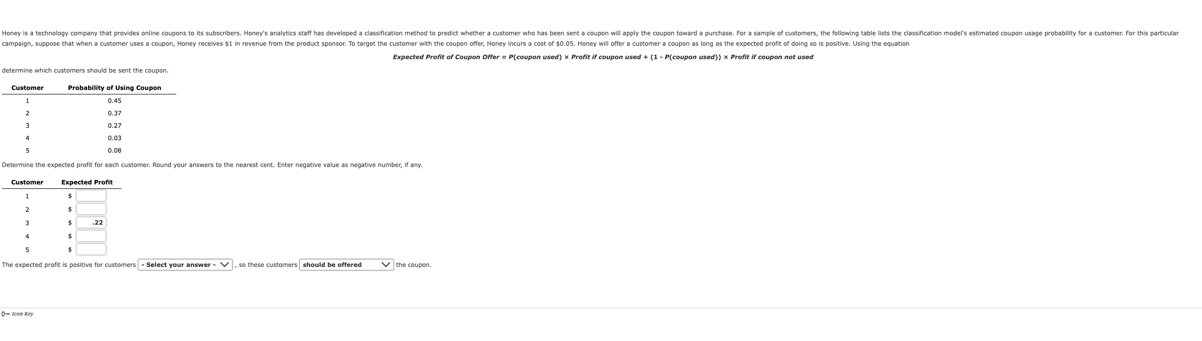 Expected Profit of Coupon Offer coupon used | Chegg.com