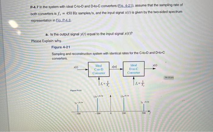 Solved P-4.7 In the system with ideal C-to-D and D-to-C | Chegg.com