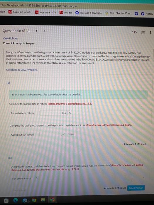 Solved Current Attempt in Progress Pronghorn Company is | Chegg.com