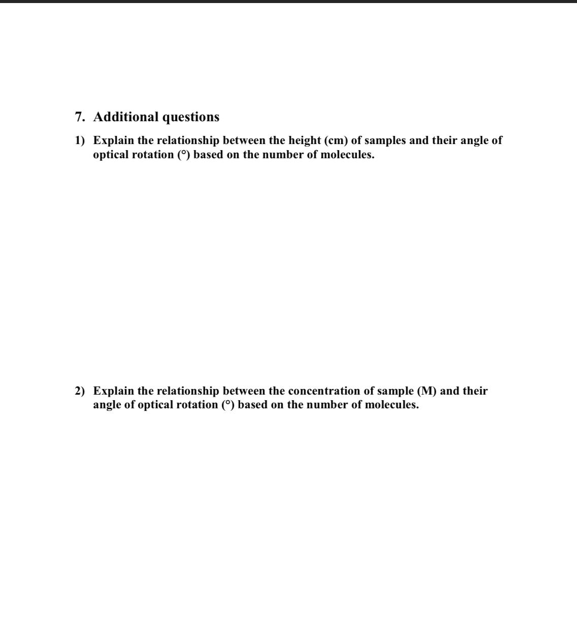 Solved Additional questionsExplain the relationship between | Chegg.com