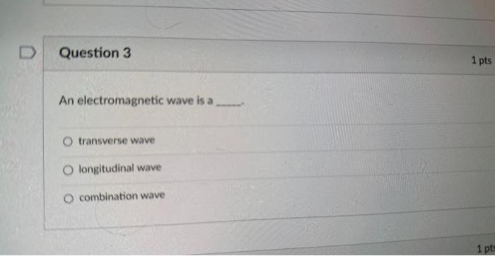 Solved An electromagnetic wave is a transverse wave | Chegg.com