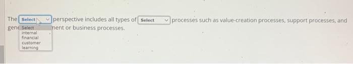 Solved processes such as value-creation processes, support | Chegg.com