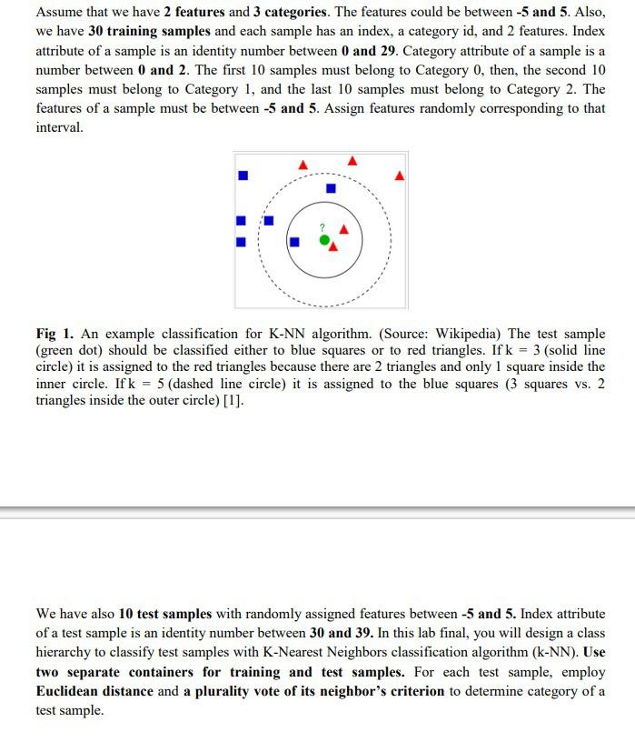 Solved k-nearest neighbors algorithm with c++ (oop) | Chegg.com