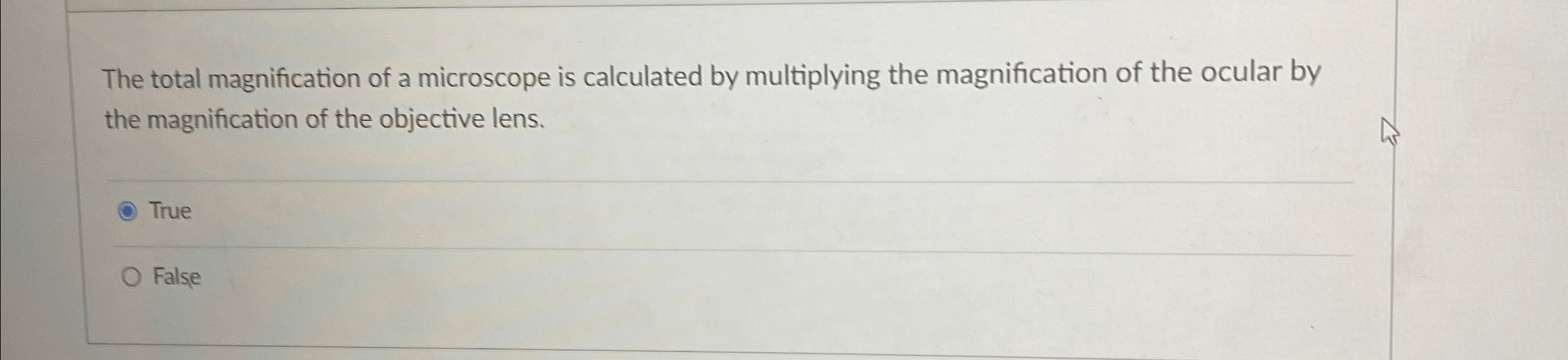 Solved The total magnification of a microscope is calculated | Chegg.com