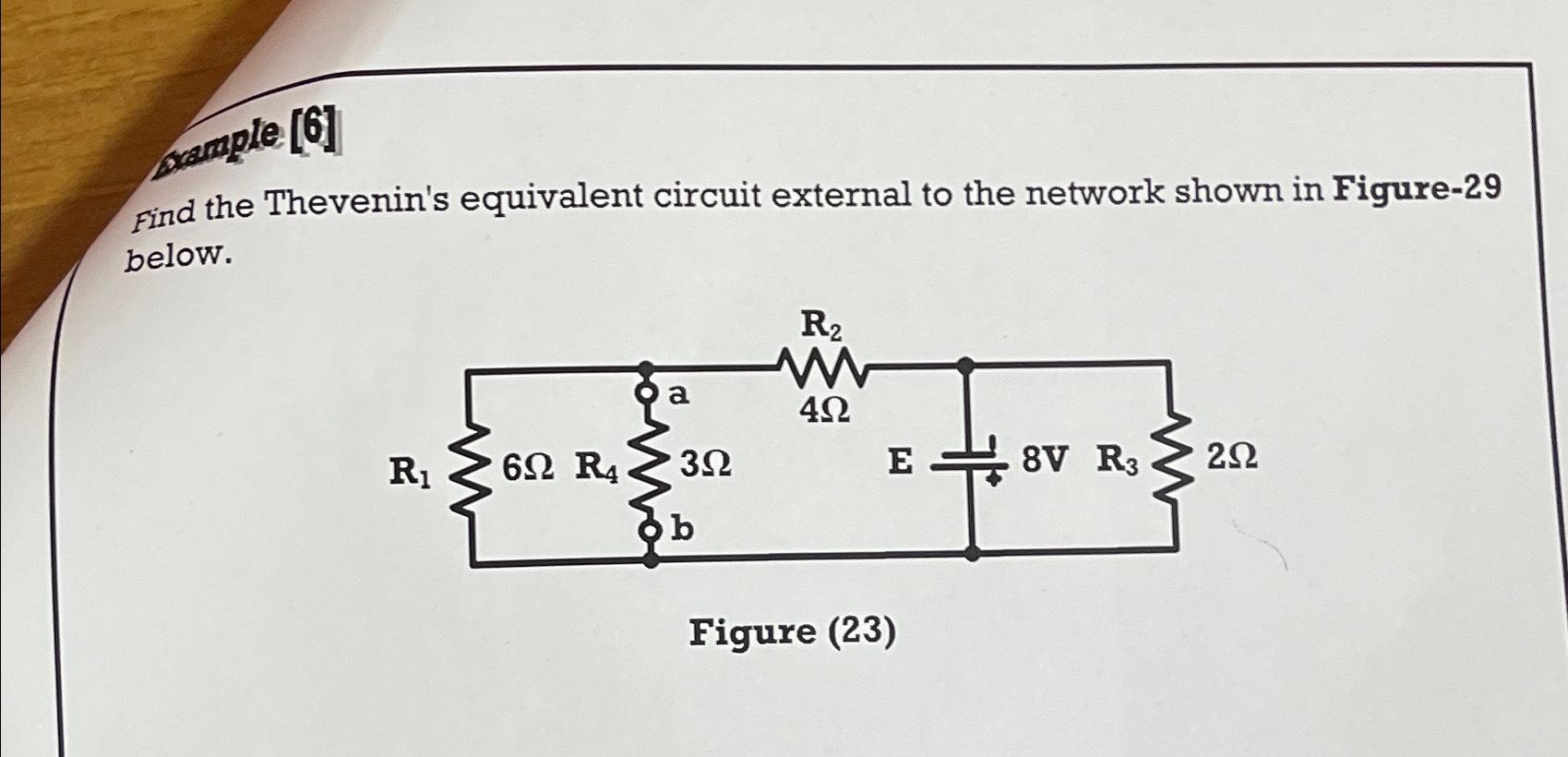 Solved Find the Thevenin's equivalent circuit external to | Chegg.com